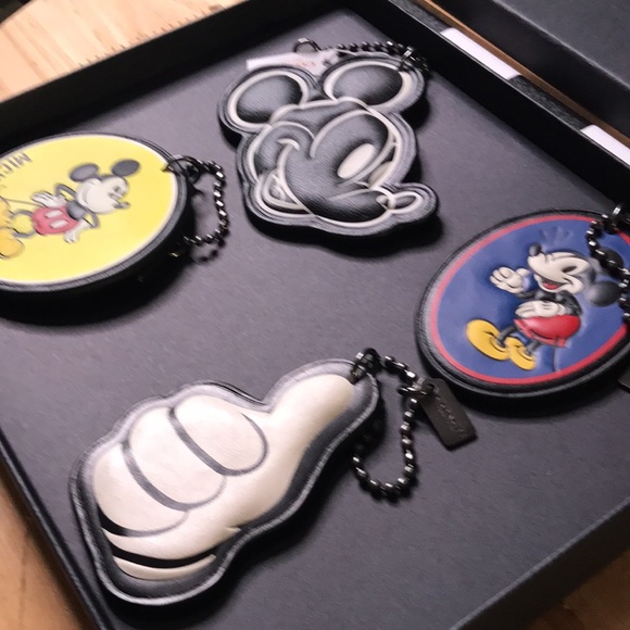 Coach | Accessories | Coach X Disney Leather Mickey Mouse Key Fob Bag ...